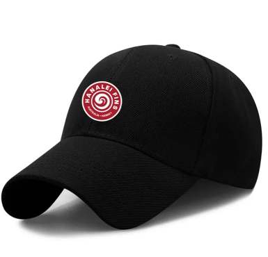 Hanalei 6 panel Cap Black - Sanded Australia