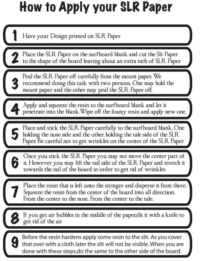 SLR Decal Rice Paper - Backed paper to go through home printer - Sanded ...